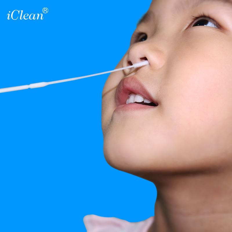 iClean®Nasopharyngeal Flocked Nylon Swab Sample Collection Flexible ...